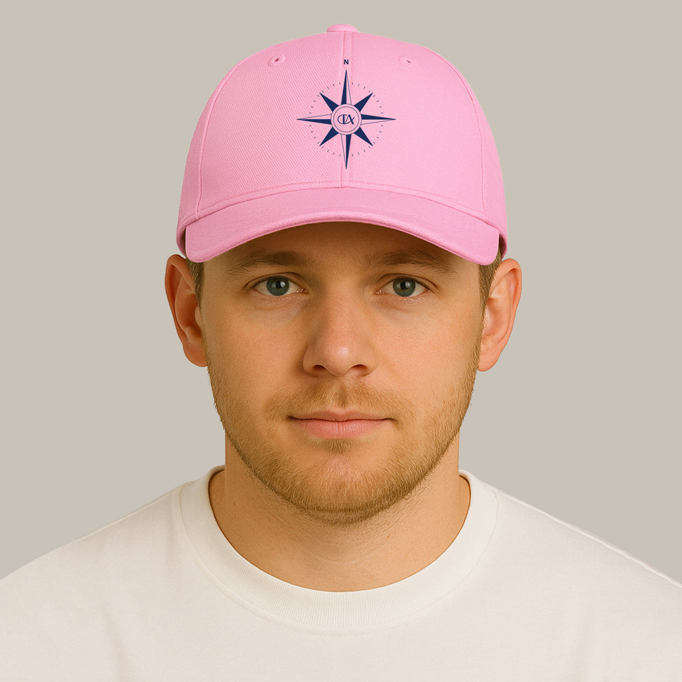Embroidered Compass Logo Baseball Cap - Pink – Talbots Fishing Apparel